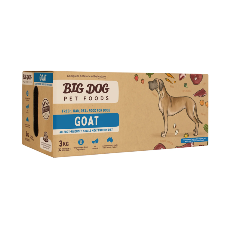 Big Dog Barf Goat (3kg/ 12 patties) – Petronize